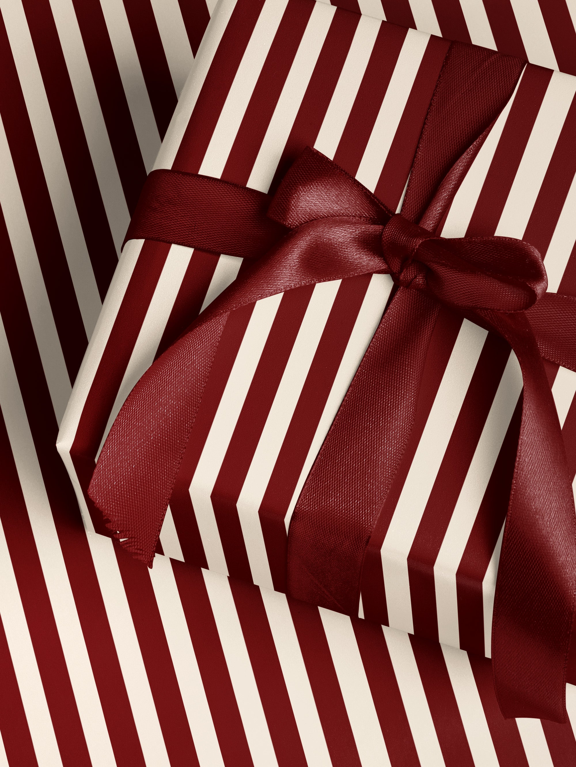 Classic Red White Stripes Wrapping Paper