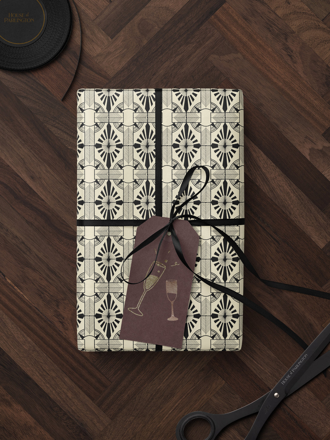 Art Deco Burst Wrapping Paper, Matte & Glossy │ Parlington – House of ...