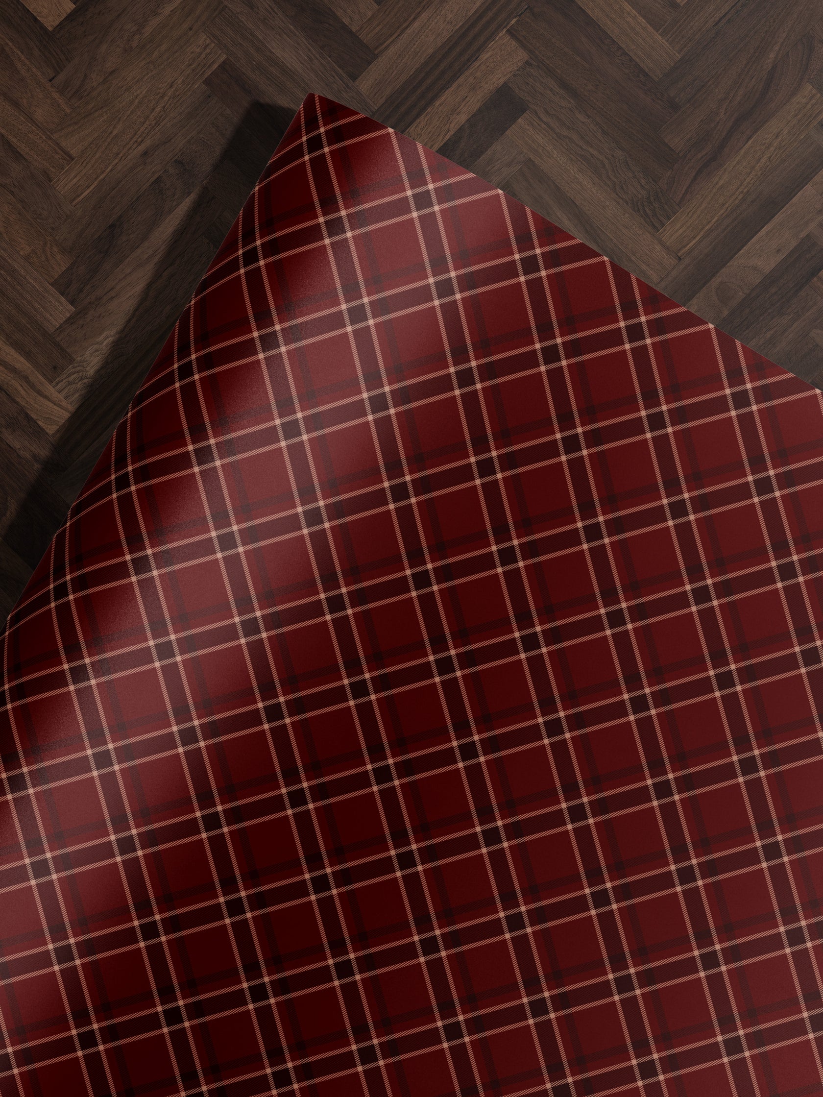 Red Diamond Plaid Wrapping Paper, Matte & Glossy │ Parlington – House ...